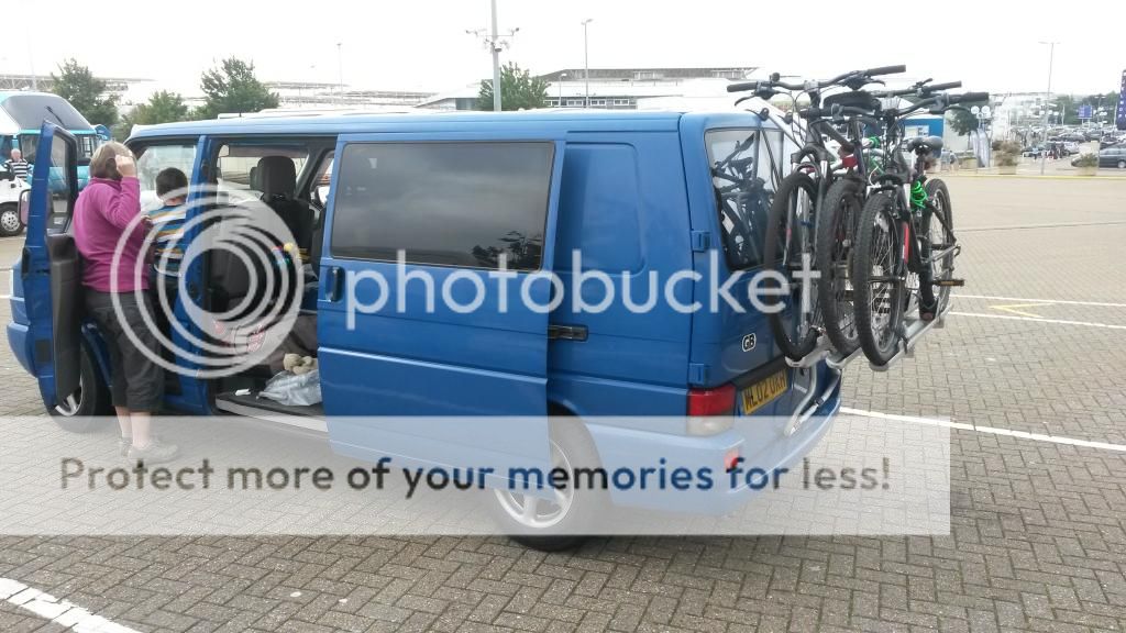 extra bike on fiamma bike rack | VW T4 Forum - VW T5 Forum